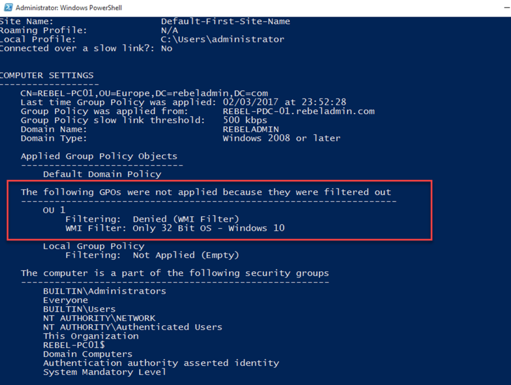 Group Policy Wmi Filters In A Nutshell