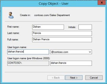 Create Users with User Templates in AD - REBELADMIN