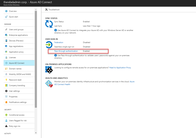 Azure Active Directory Pass-through Authentication - REBELADMIN
