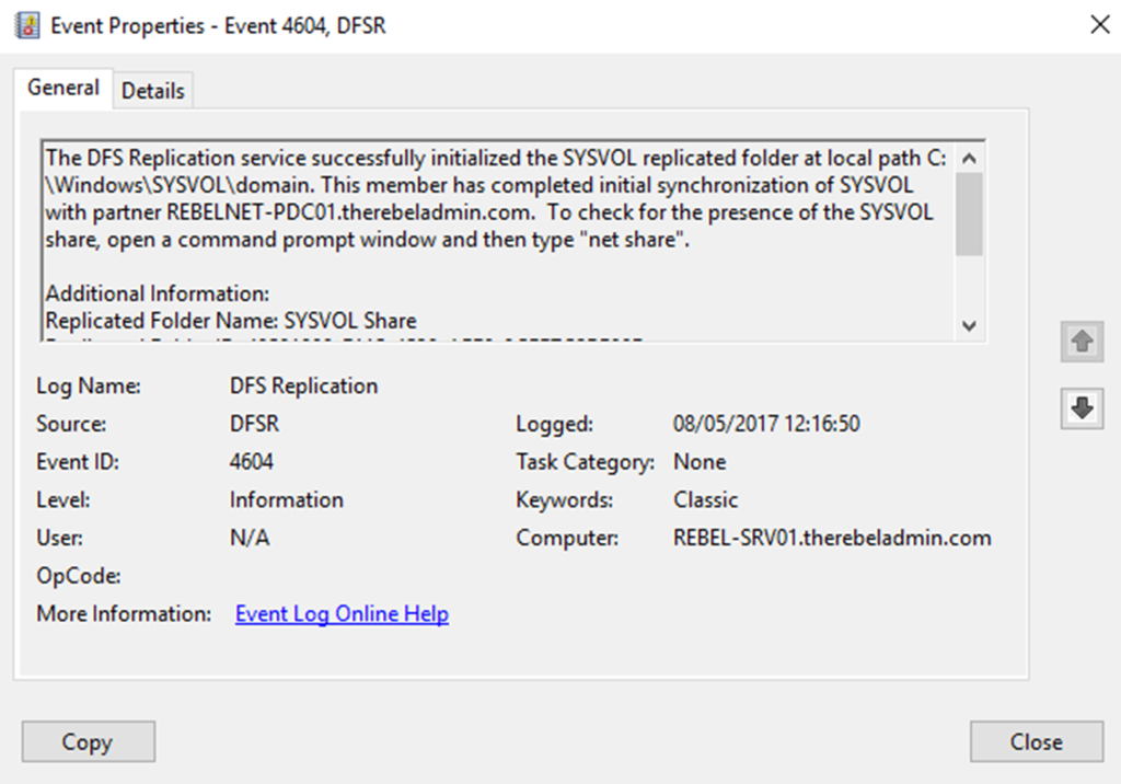 Non-Authoritative and Authoritative SYSVOL Restore (DFS Replication) - REBELADMIN