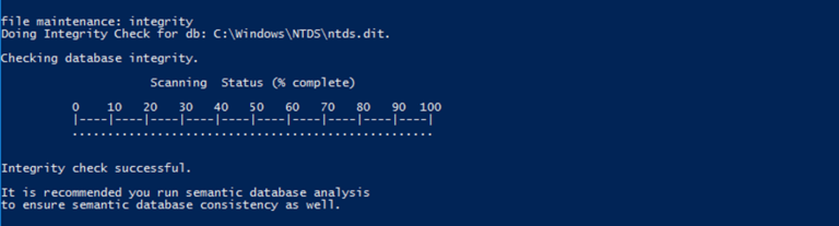 Integrity check to Detect Low Level Active Directory Database Corruption - REBELADMIN