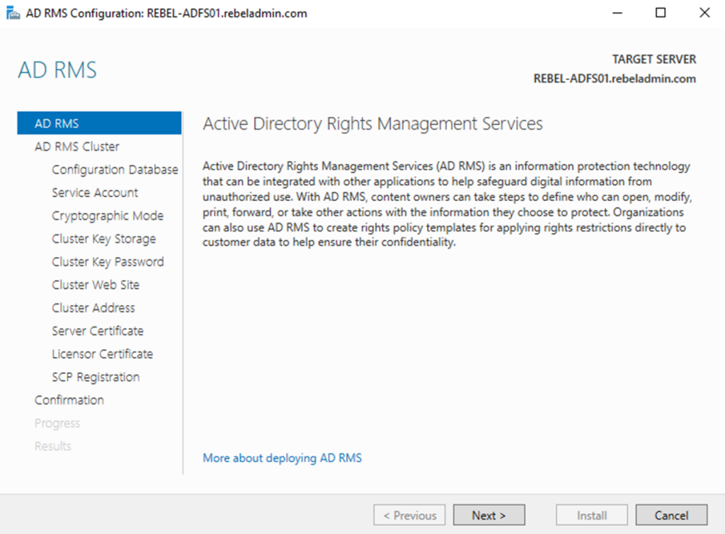 Active Directory Right Management Service (AD RMS) – Part 04 – AD RMS Configuration - REBELADMIN