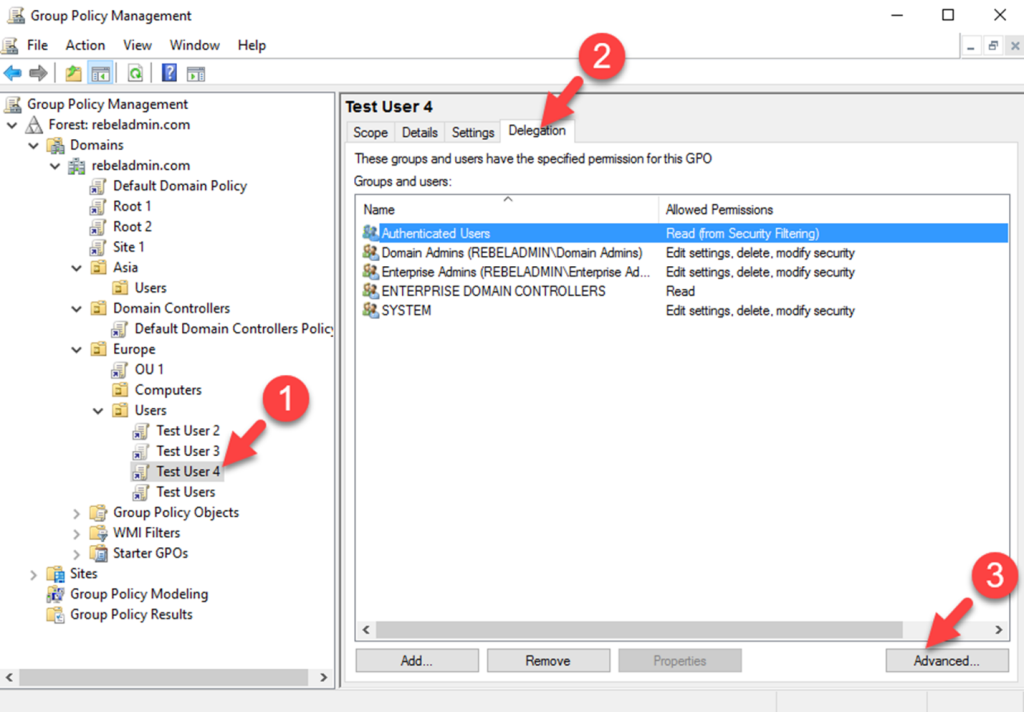 Group Policy Security Filtering - REBELADMIN Group Policy Security Filtering - REBELADMIN