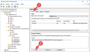 Group Policy Security Filtering - REBELADMIN