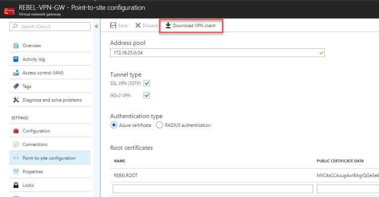 Step-by-Step guide to Azure Point-to-Site VPN - Technical Blog | REBELADMIN