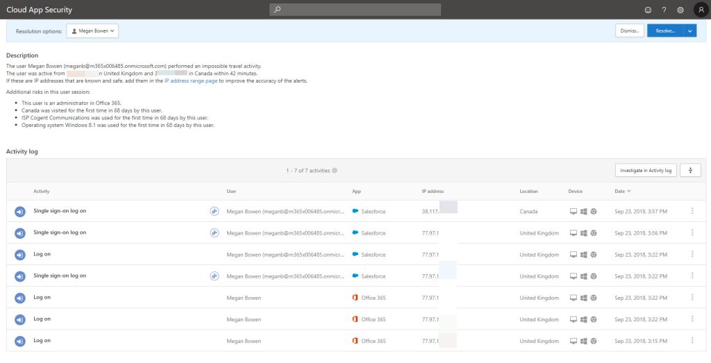 Step-by-Step guide to manage Impossible travel activity alert using ...
