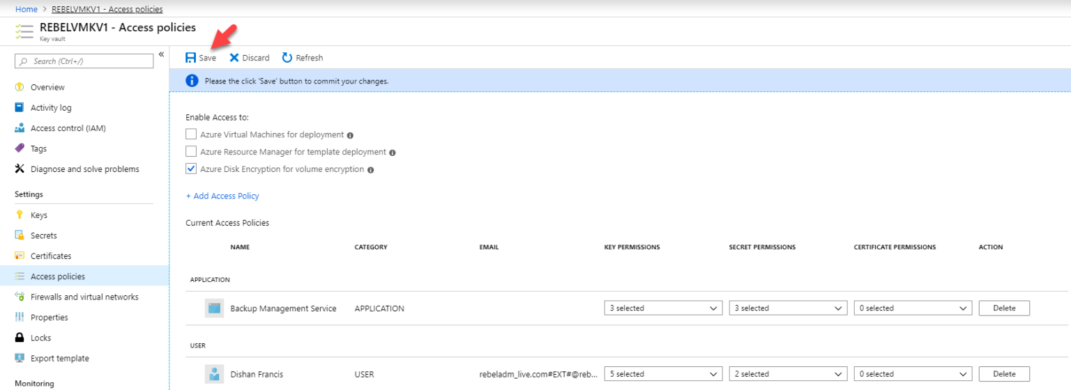 Step By Step Guide How To Backuprestore Encrypted Azure Vm Using Azure Backup Rebeladmin