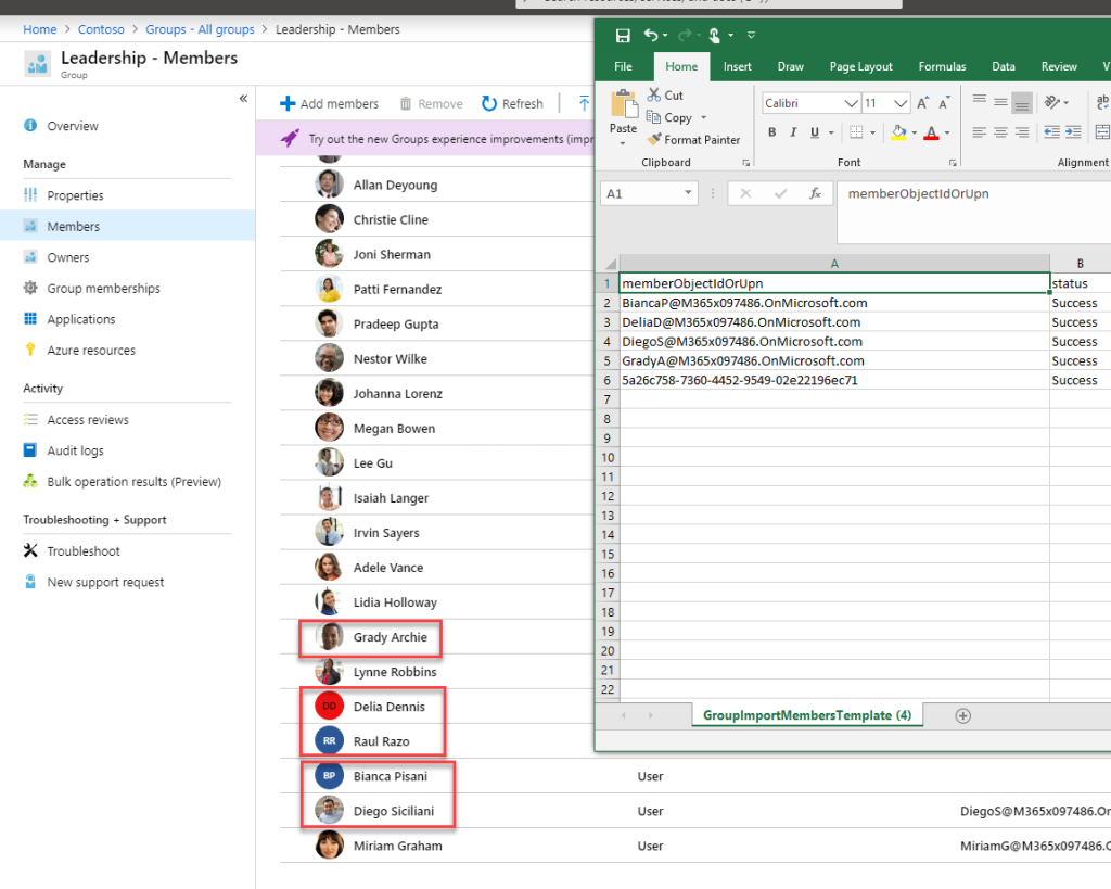 Step-by-Step Guide: Bulk import/remove group members from Azure Active Directory (Public Preview ...