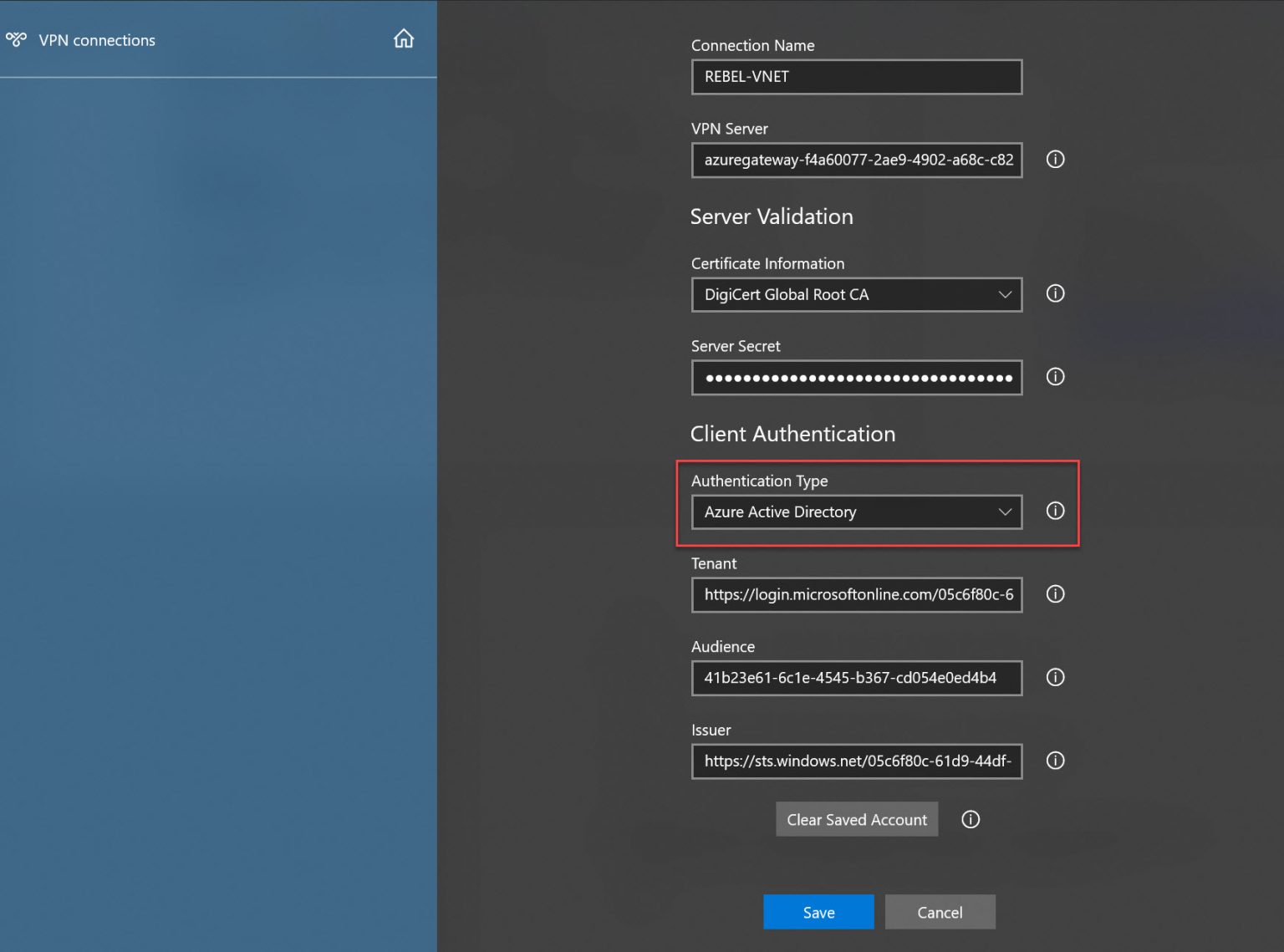 Azure AD Authentication for Azure Point-to-Site (P2S) VPN