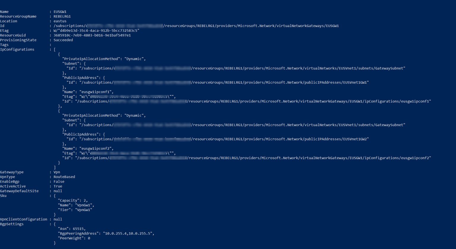 High available VNet-to-VNet connectivity via Active-Active Azure VPN ...