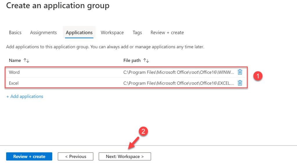 How to publish Applications using Windows Virtual Desktop