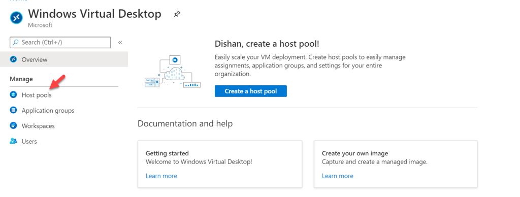 How to add a session host to a Windows Virtual Desktop Host Pool