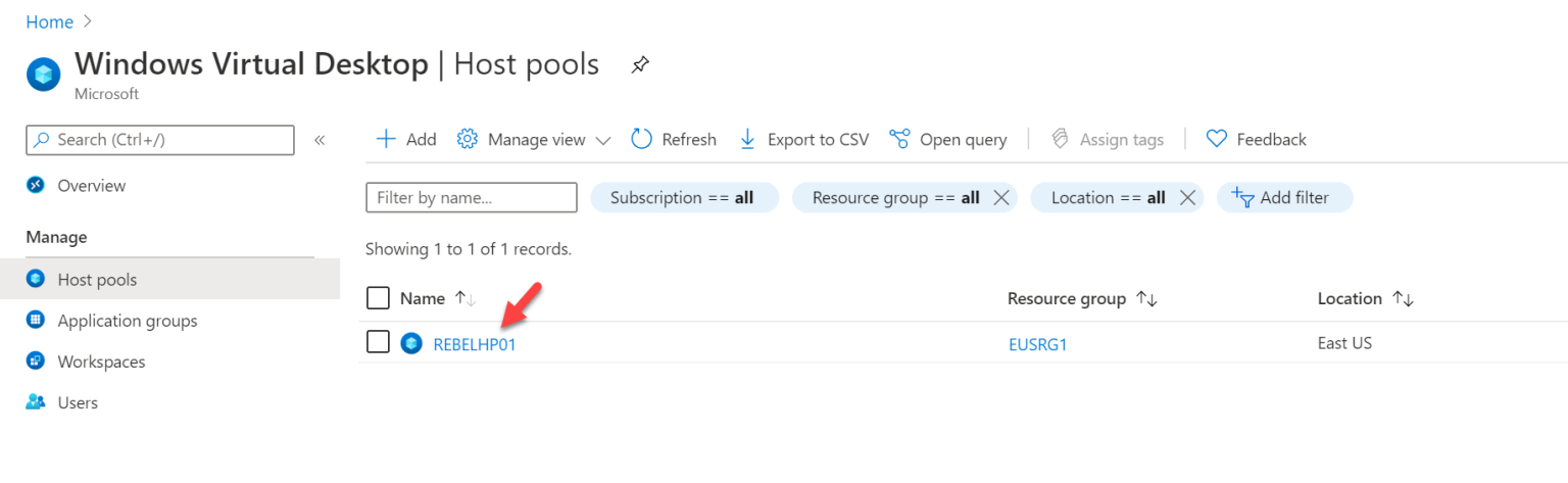 How to add a session host to a Windows Virtual Desktop Host Pool