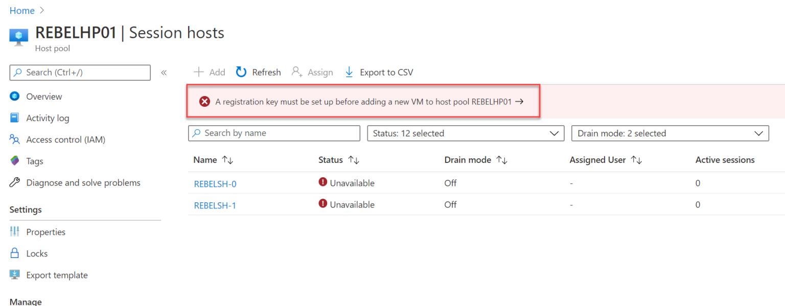 How to add a session host to a Windows Virtual Desktop Host Pool