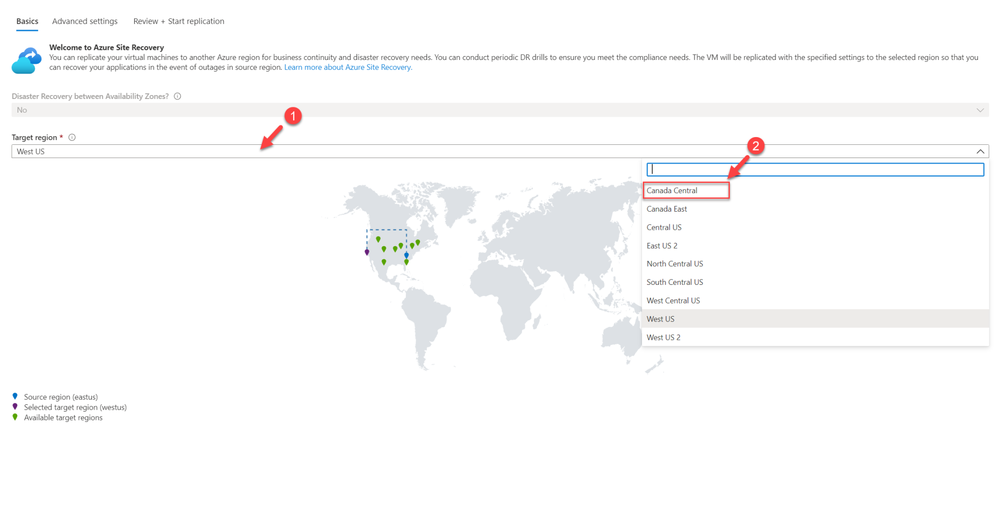How to replicate Azure VM to a secondary Azure Region?