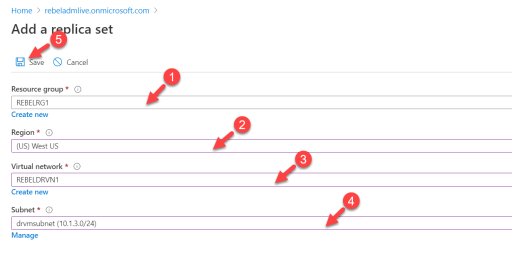 Azure Active Directory Domain Services resiliency with replica sets
