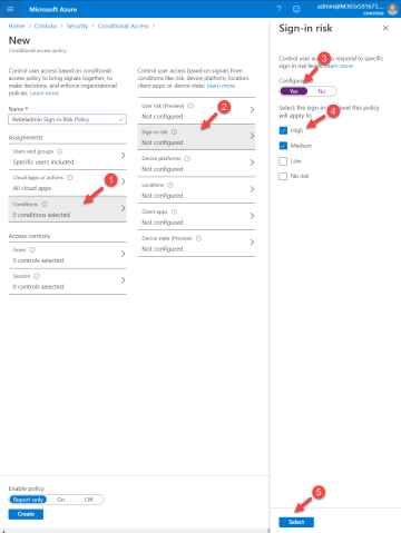 How to configure Sign-in risk-based Azure conditional access policies