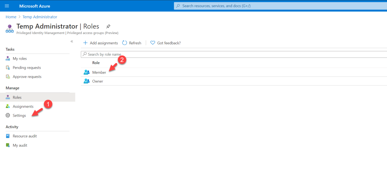 Manage Privileged access groups with Azure AD PIM