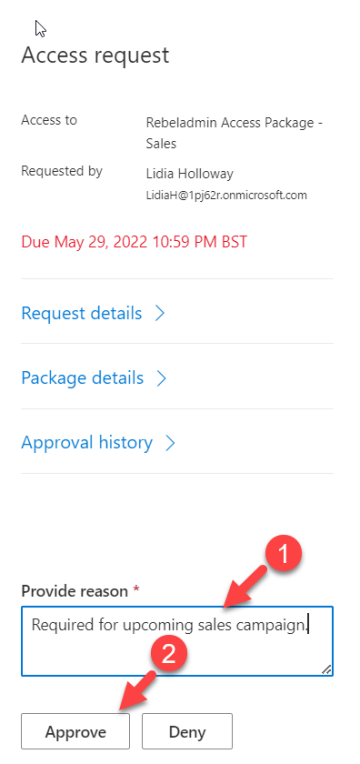Entra ID access packages - Three-stage approval process
