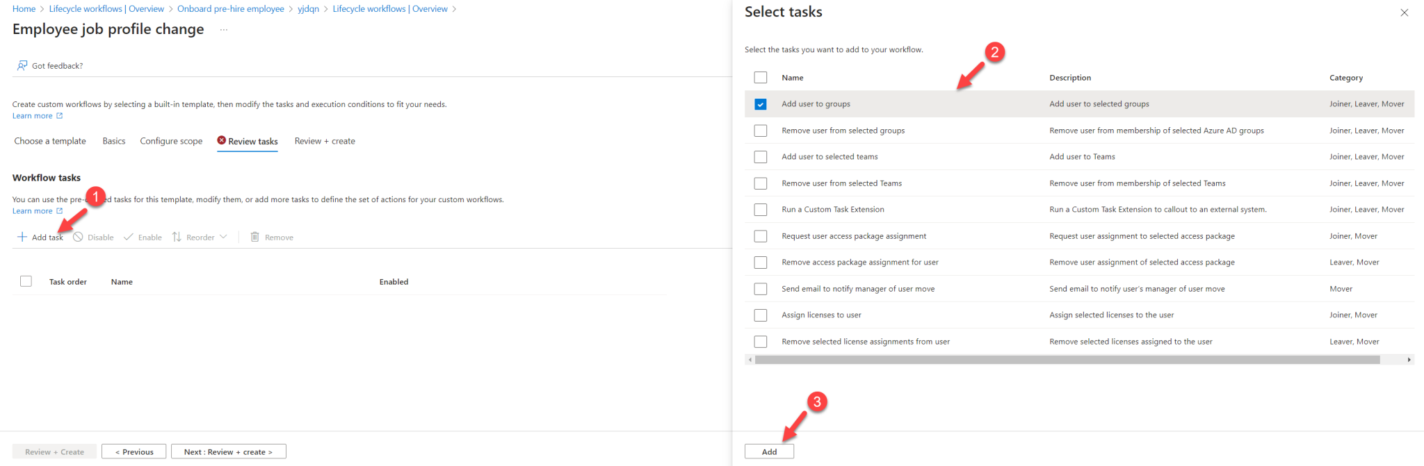 Latest : Configure Entra ID lifecycle workflow to trigger mover task